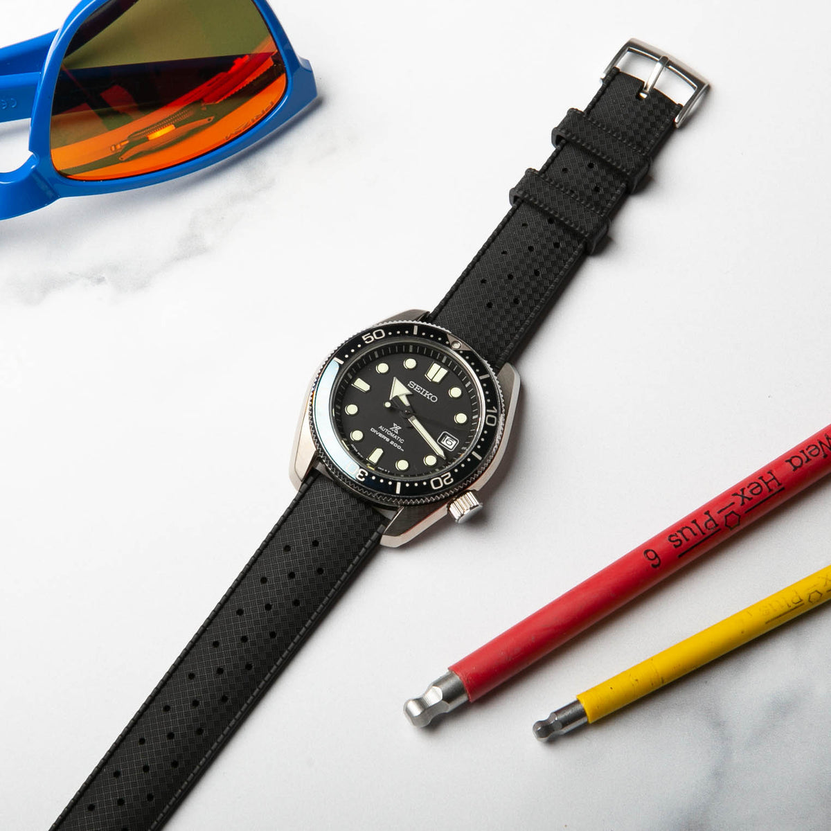 Black FKM Rubber Tropical Style Strap – North Straps