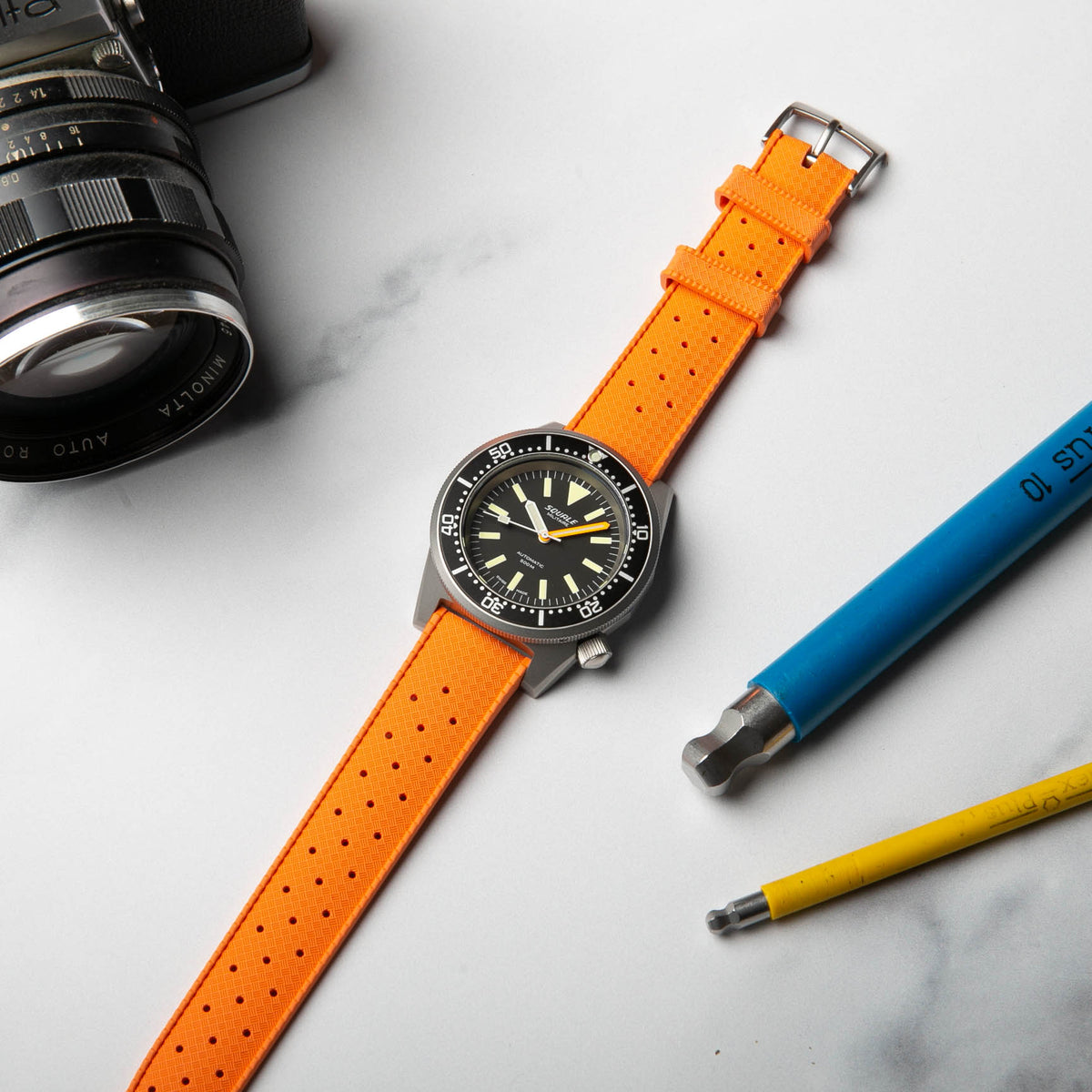 Orange FKM Rubber Tropical Style Strap – North Straps