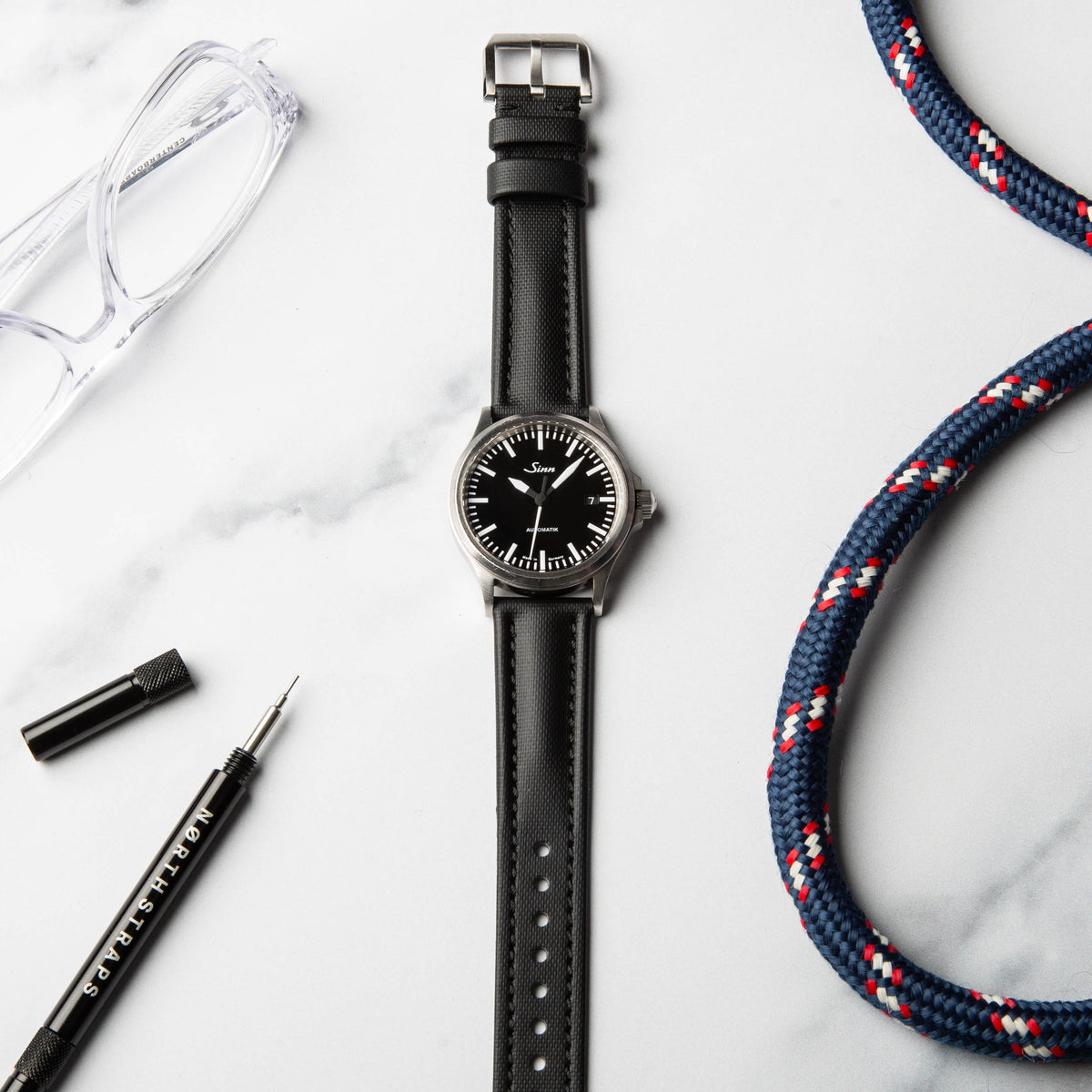 Black Fathoms Sailcloth Watch Strap – North Straps