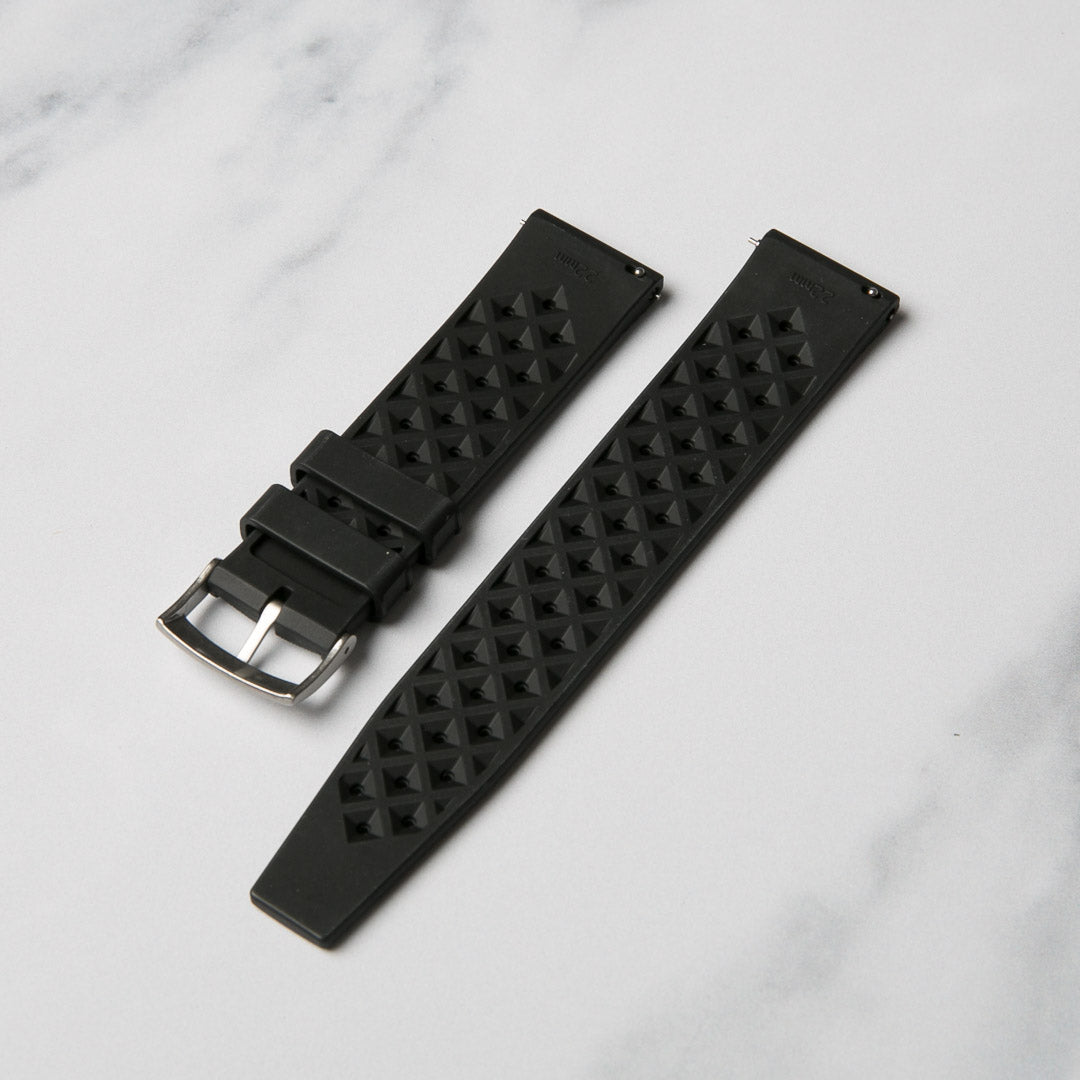 Black FKM Rubber Tropical Style Strap – North Straps