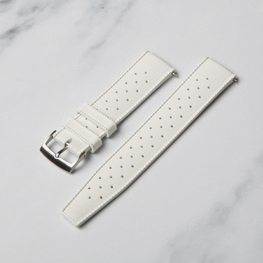 White FKM Rubber Tropical Style Strap – North Straps