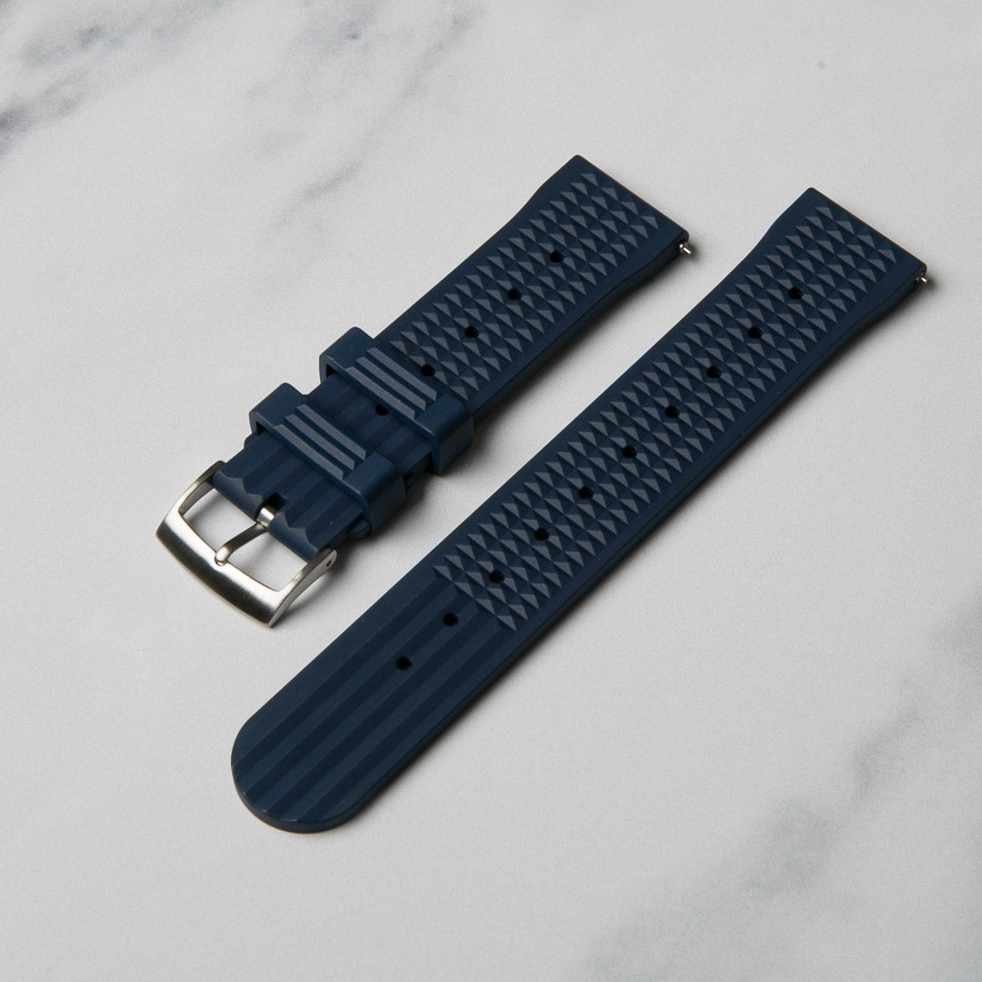 Blue FKM Rubber Waffle Strap – North Straps
