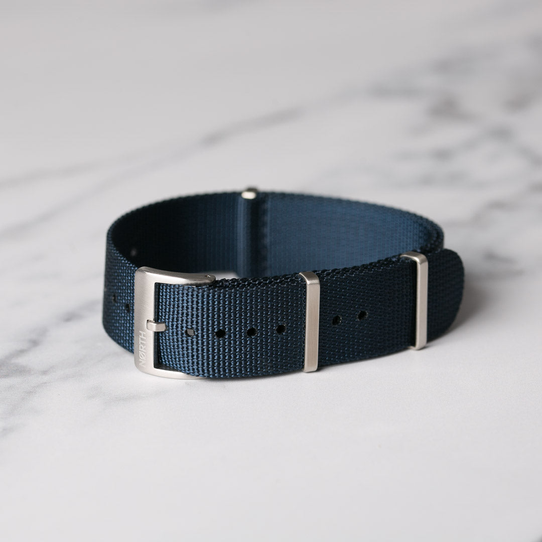 Navy Blue Tough Military Watch Strap – North Straps