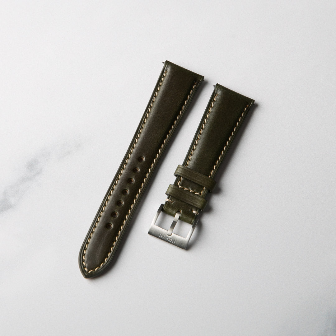 Moss Green Horween Chromexcel Leather Watch Strap – North Straps